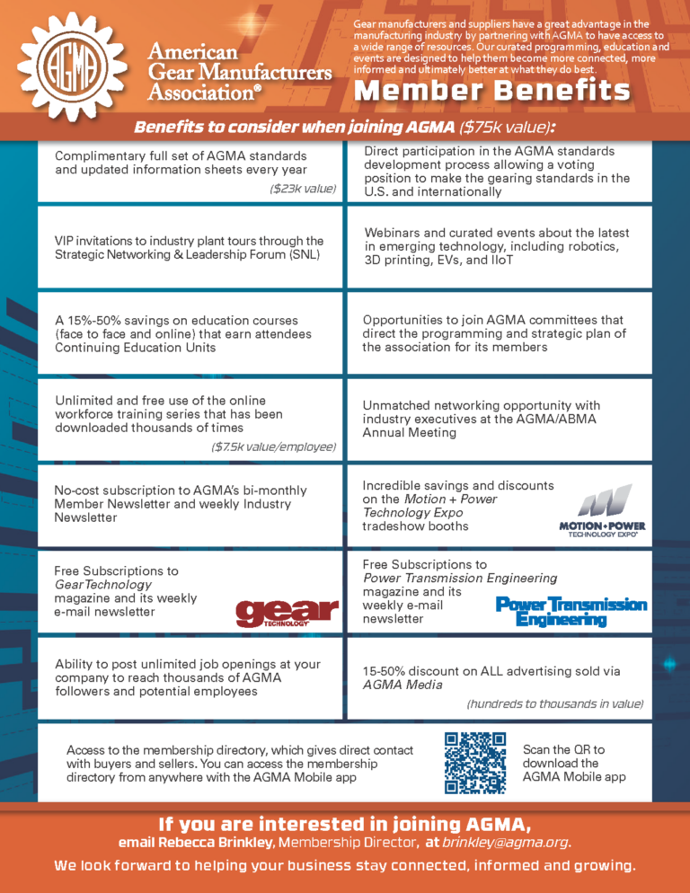 Membership Benefits – American Gear Manufacturers Association